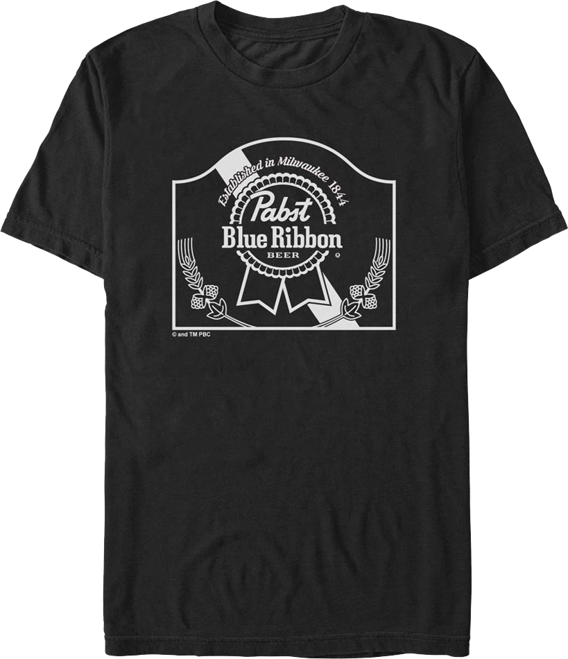 Established in Milwaukee Pabst Blue Ribbon T-Shirt