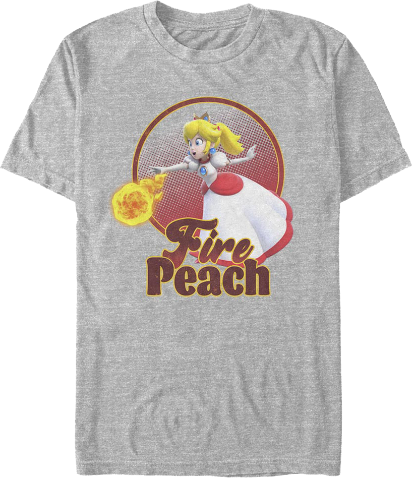 Fire Peach Super Mario Bros. T-Shirt