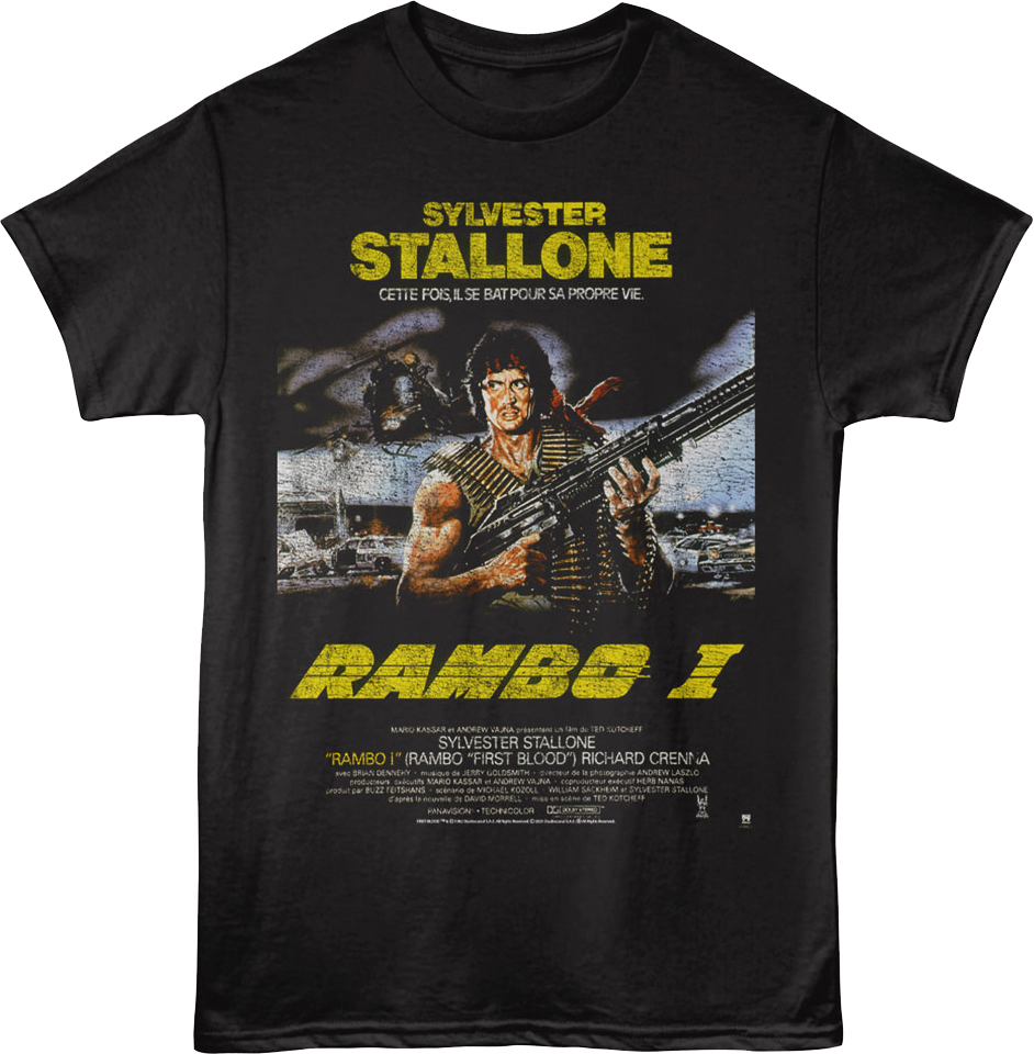 Rambo I French Poster Rambo T-Shirt