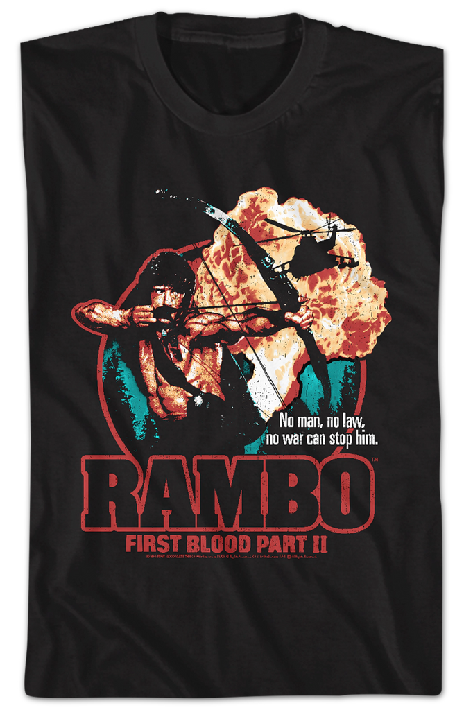 First Blood Part II Collage Poster Rambo T-Shirt