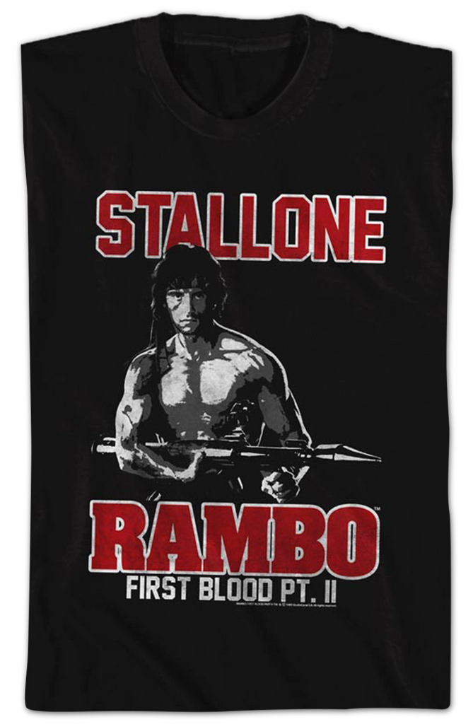 First Blood Part II Rambo T-Shirt: Rambo Mens T-Shirt