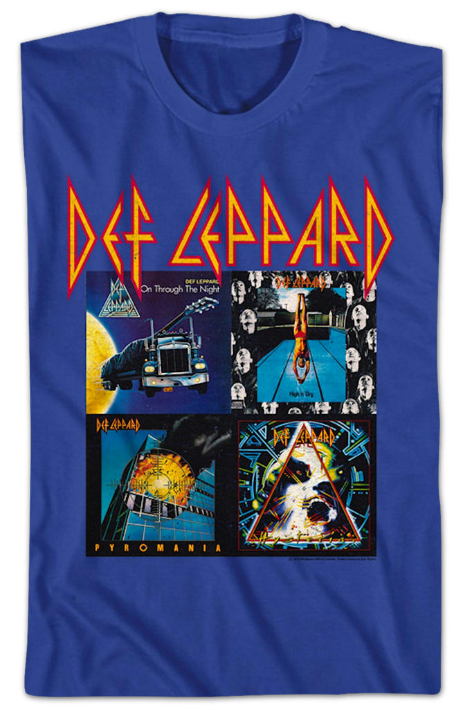 First Four Album Covers Def Leppard T-Shirt