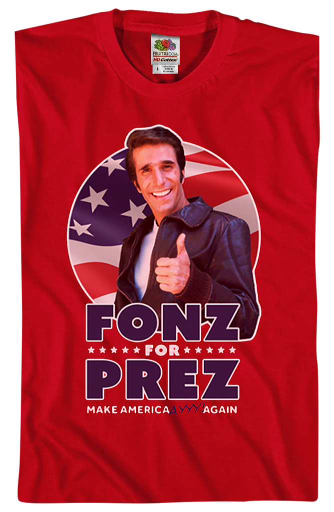 Fonz For Prez Happy Days T-Shirt: Happy Days Mens T-Shirt