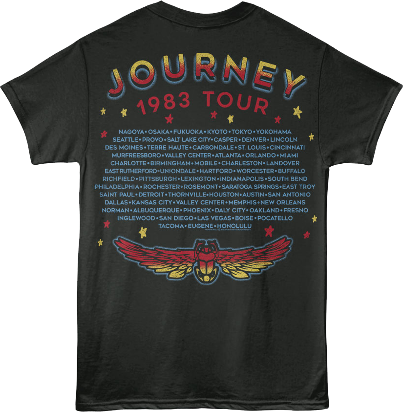 Front & Back 1983 World Tour Journey T-Shirt