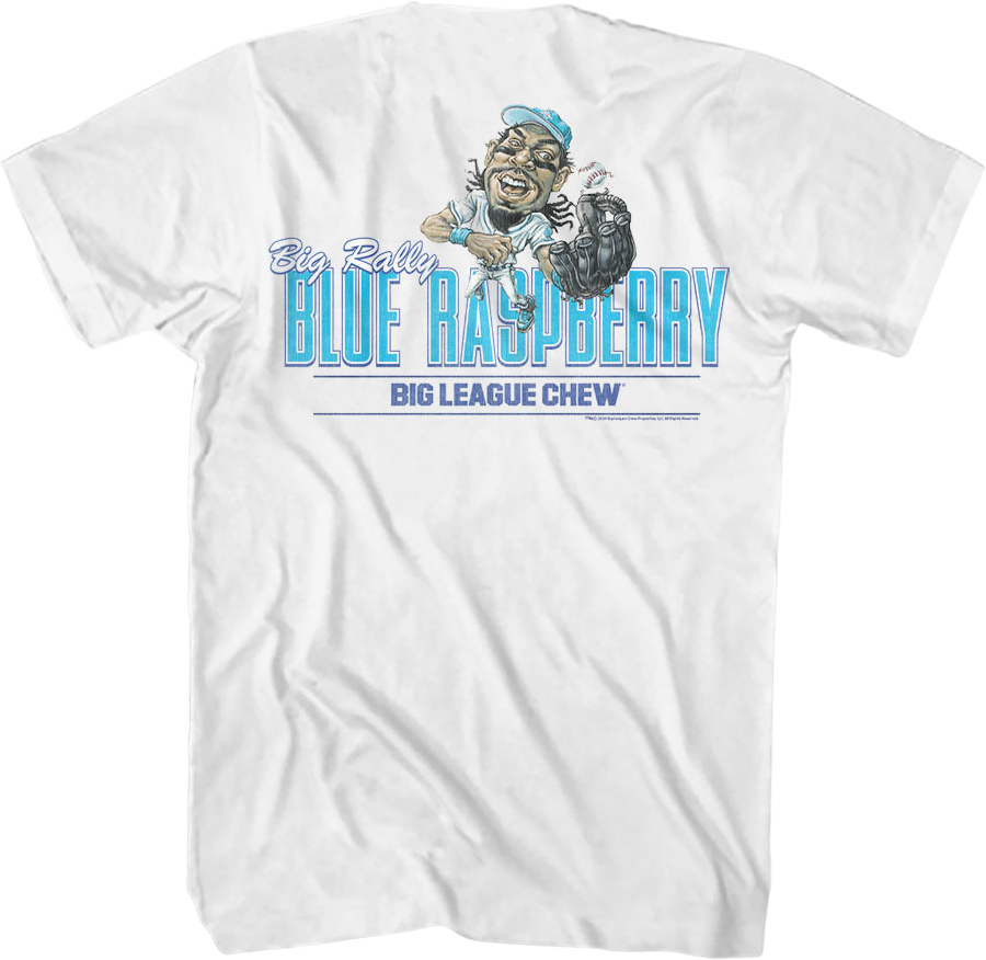 Front & Back Big Rally Blue Raspberry Big League Chew T-Shirt