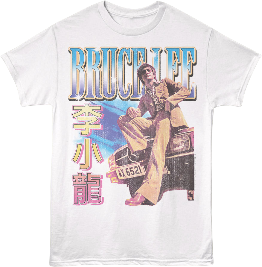 Front & Back Car Pose Bruce Lee T-Shirt