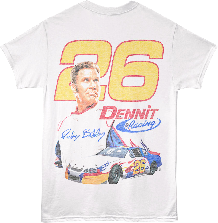 Front & Back Dennit Racing Talladega Nights T-Shirt