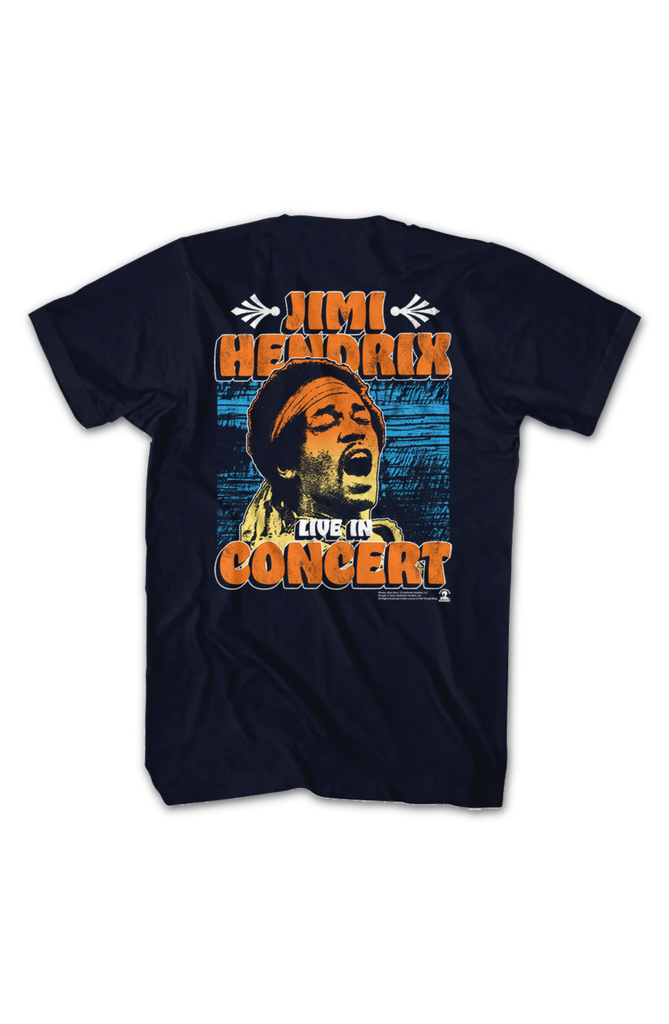 Front & Back Live In Concert Jimi Hendrix T-Shirt