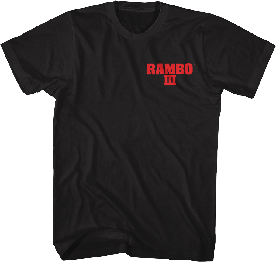 Front & Back Rambo III T-Shirt