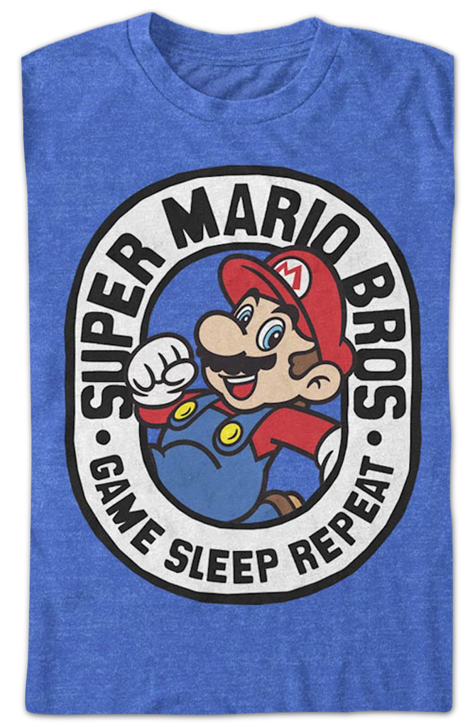 Game Sleep Repeat Super Mario Bros. Nintendo T-Shirt