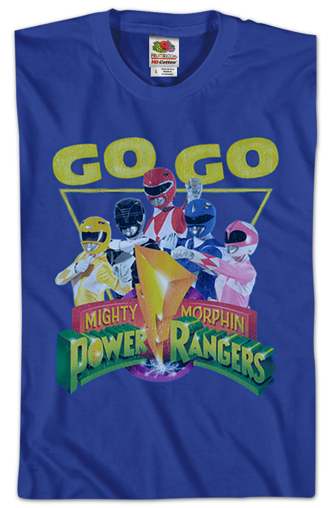 Go Go Power Rangers Shirt: Mighty Morphin Power Rangers T-shirt