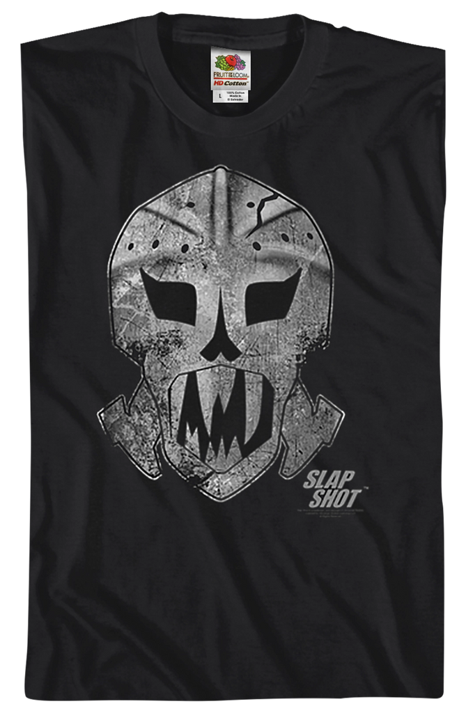 Goalie Mask Slap Shot T-Shirt: Slap Shot Mens T-Shirt