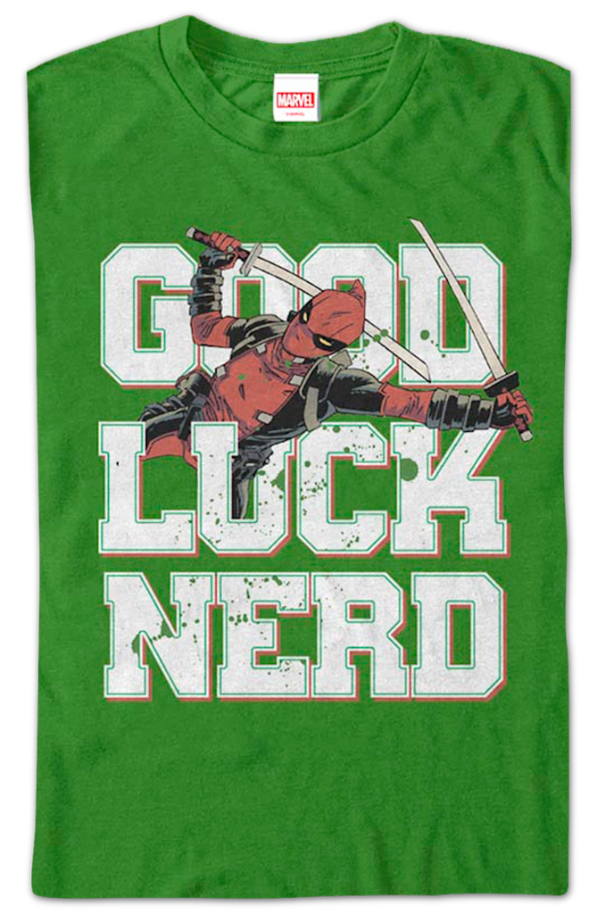 Good Luck Nerd Deadpool Marvel Comics T-Shirt