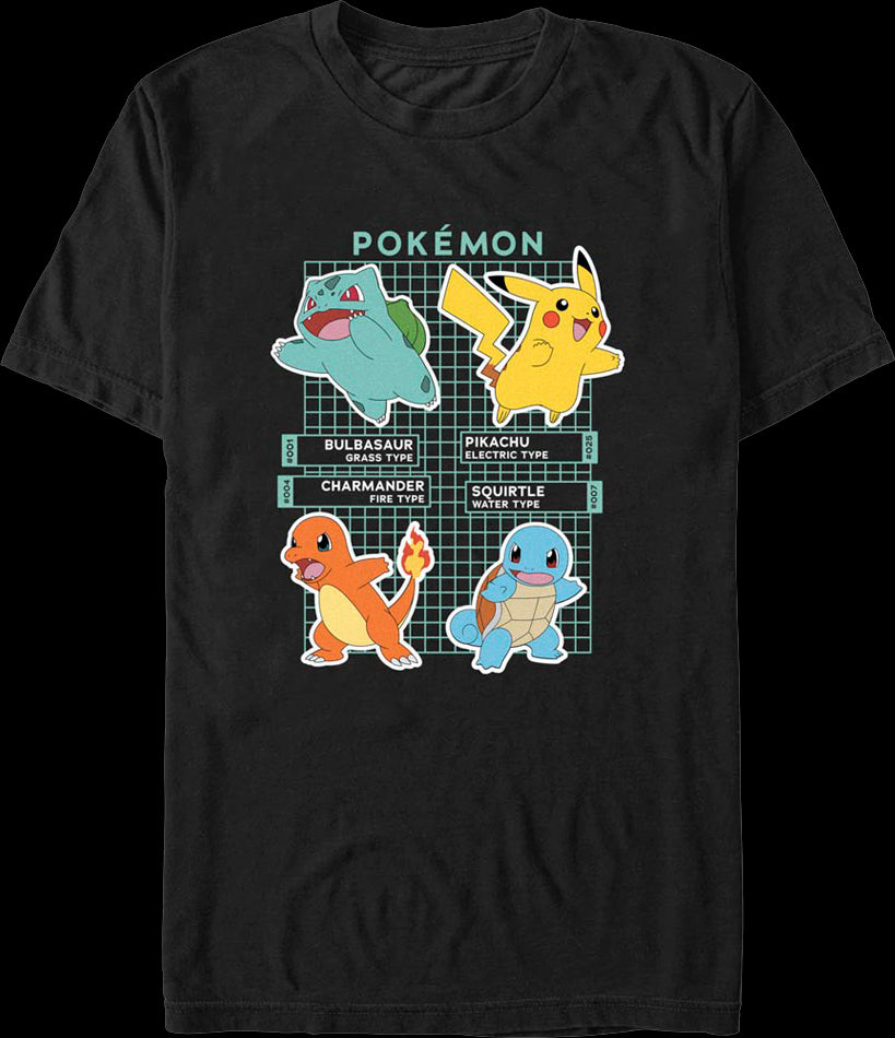 Gradient Grid Pokemon T-Shirt