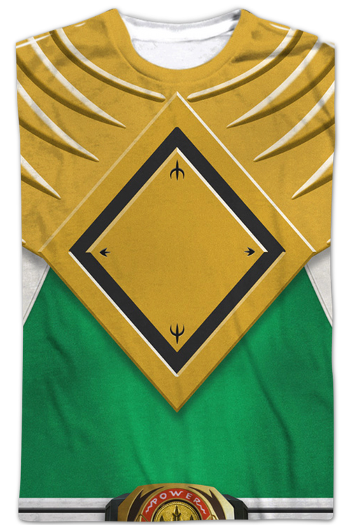 Mighty Morphin Power Rangers Green Ranger Sublimation Costume Shirt