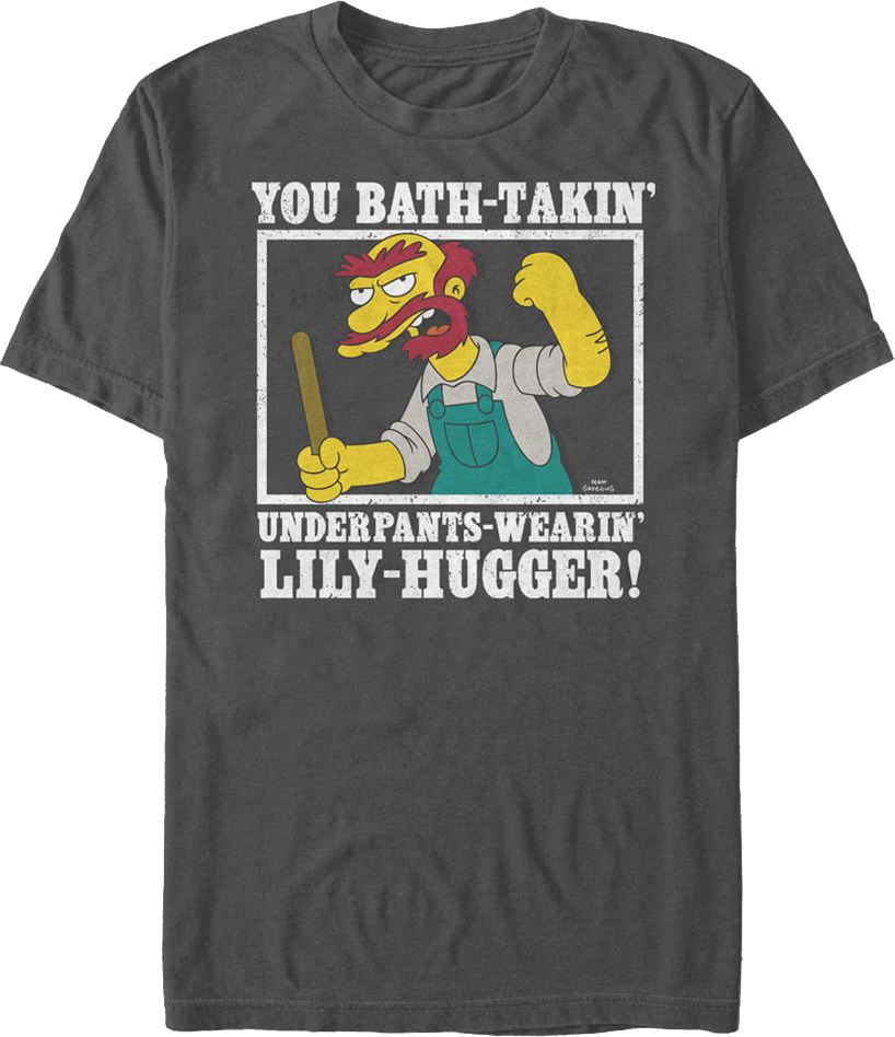 Groundskeeper Willie Lily-Hugger Simpsons T-Shirt