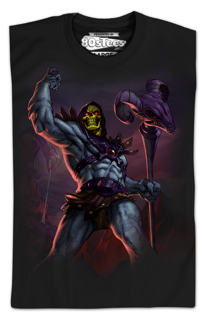 Havoc Staff Skeletor T-Shirt: 80s Cartoon Masters Of The Universe Tee