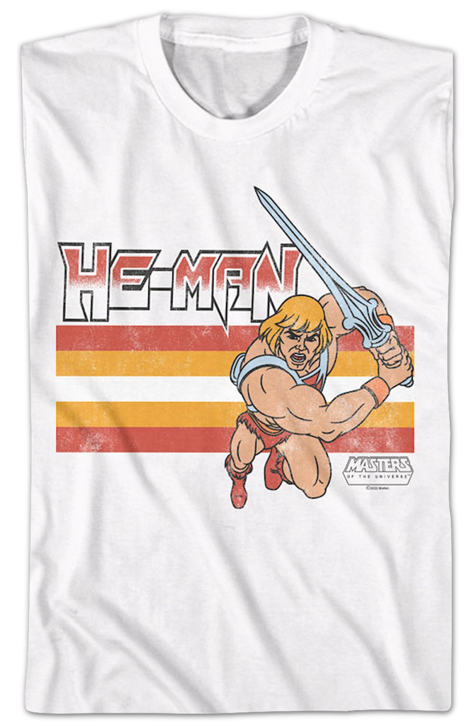 He-Man Retro Stripes Masters of the Universe T-Shirt