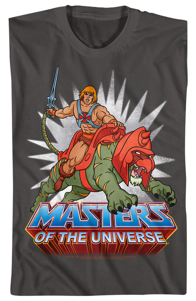 He-Man Rides Into Battle Masters of the Universe T-Shirt