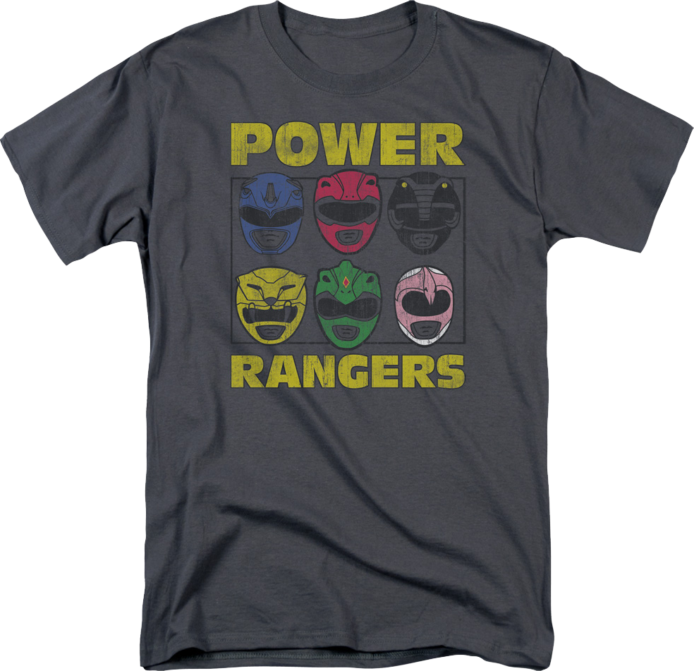 Helmets Mighty Morphin Power Rangers T-Shirt