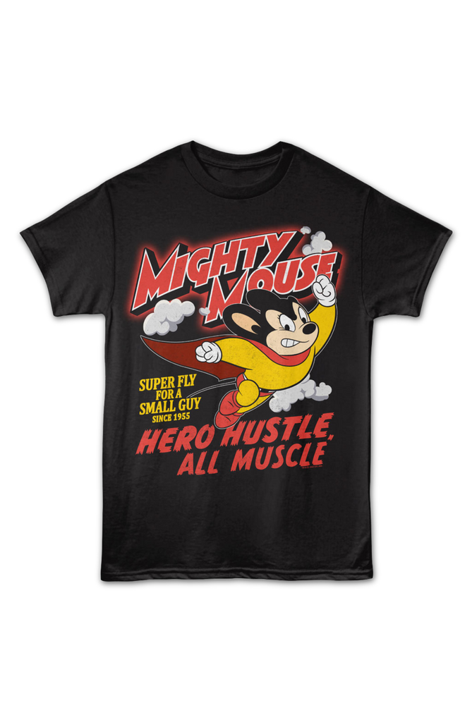 Hero Hustle All Muscle Mighty Mouse T-Shirt