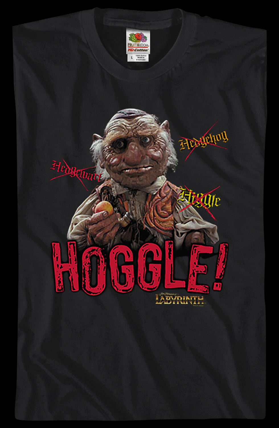 Hoggle Labyrinth T-Shirt. Black Men's T-Shirt.
