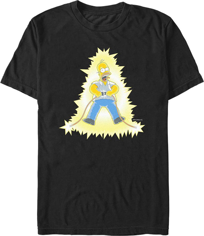 Homer Simpson Electrocution Simpsons T-Shirt