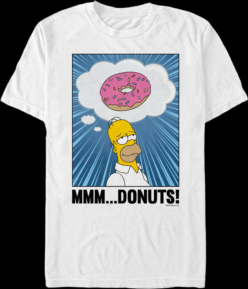 Homer Simpson Mmm Donuts Simpsons T-Shirt
