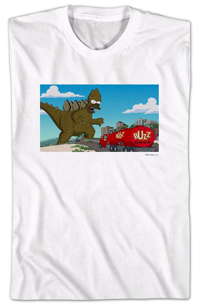 Homerzilla Attacks The Simpsons T-Shirt