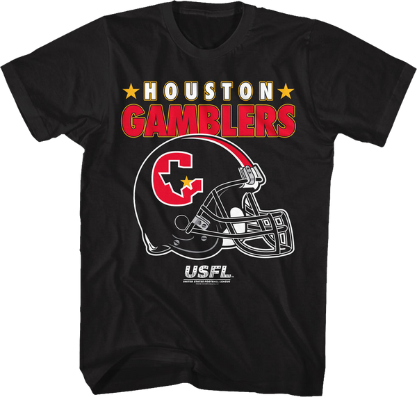 Houston Gamblers Logo & Helmet USFL T-Shirt