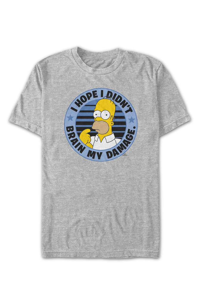 I Hope I Didn't Brain My Damage Simpsons T-Shirt