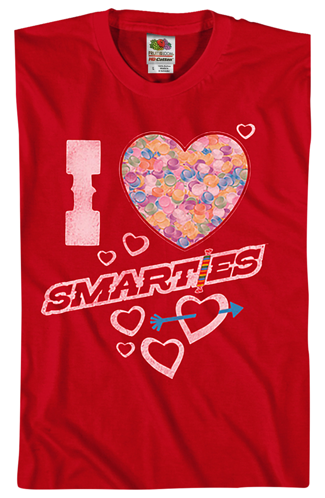 I Love Smarties T-Shirt Men's Licensed