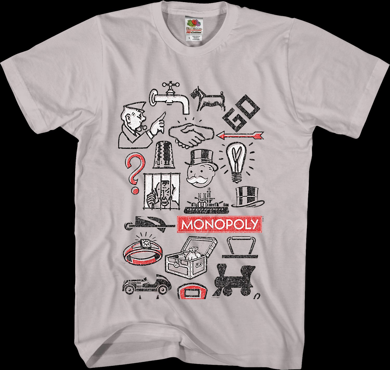 Icons Monopoly T-Shirt: Mens Monopoly T-Shirt