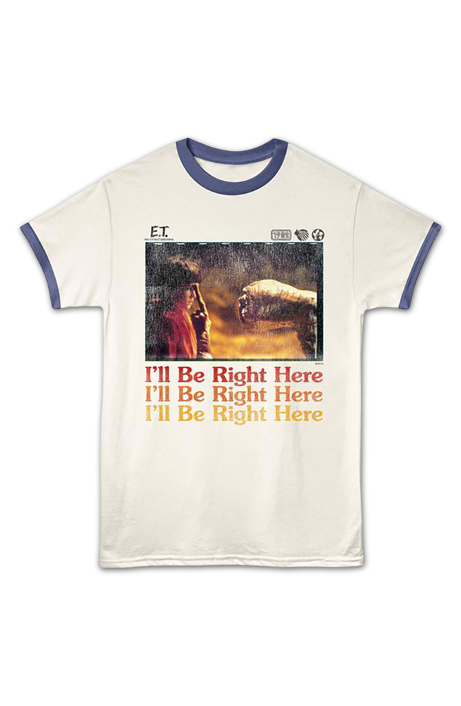 I'll Be Right Here E.T. The Extra-Terrestrial Ringer Shirt