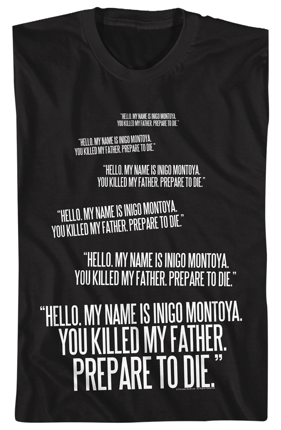Inigo Montoya Repeated Quote Princess Bride T-Shirt