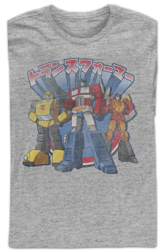 Japanese Text Autobots Transformers Long Sleeve Shirt