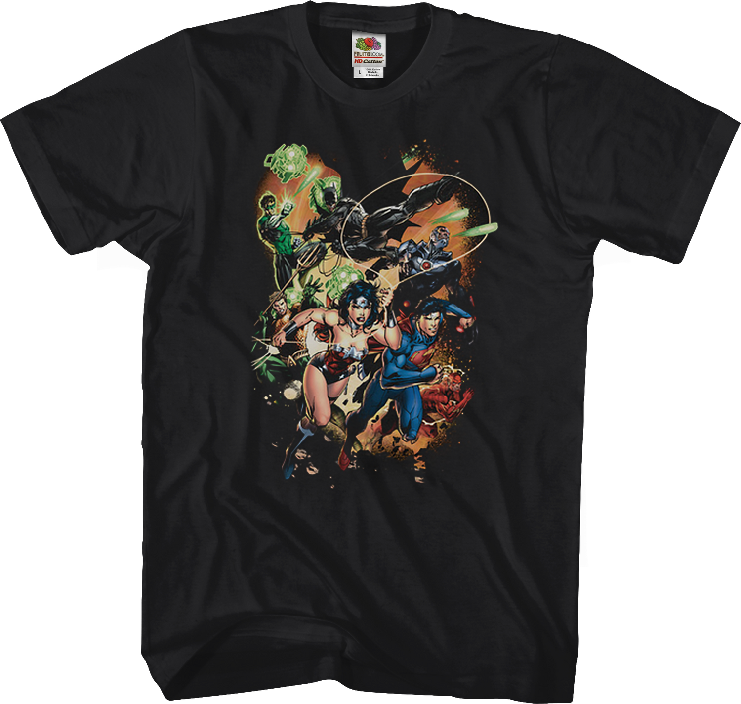 Jim Lee Justice League T-Shirt: DC Comics Mens T-Shirt