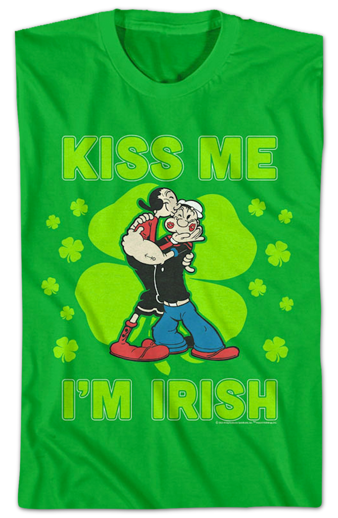 Kiss Me I'm Irish Popeye T-Shirt