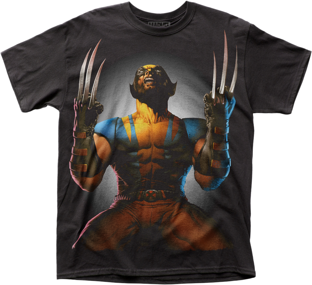 Kneeling Wolverine T-Shirt: Wolverine Mens T-Shirt