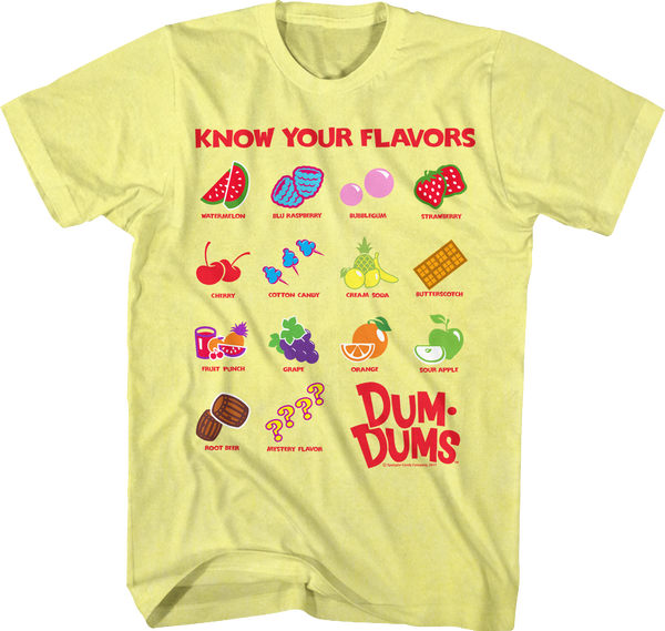 Know Your Flavors Dum-Dums T-Shirt