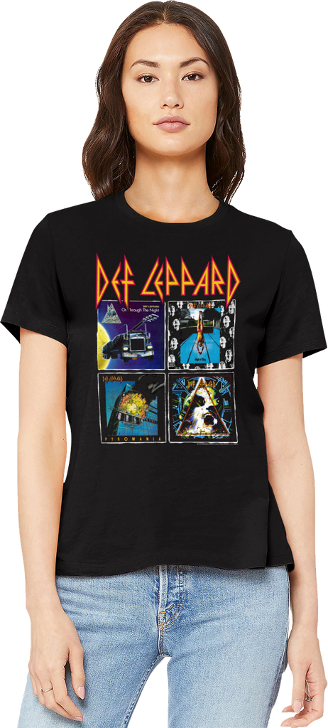 Womens Album Covers Collage Def Leppard Shirt