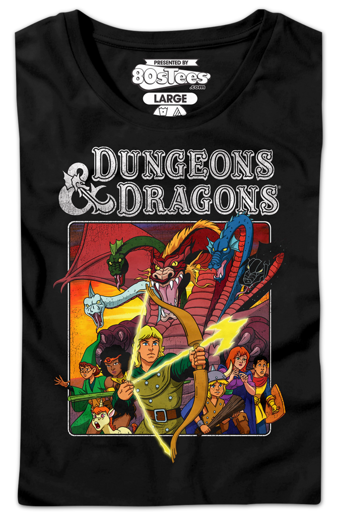 Womens Cartoon Characters Dungeons & Dragons Shirt