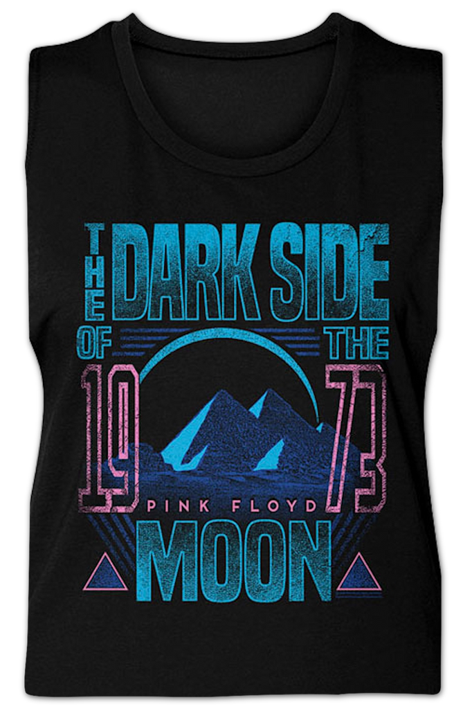 Ladies Dark Side of the Moon 1973 Pink Floyd Muscle Tank Top