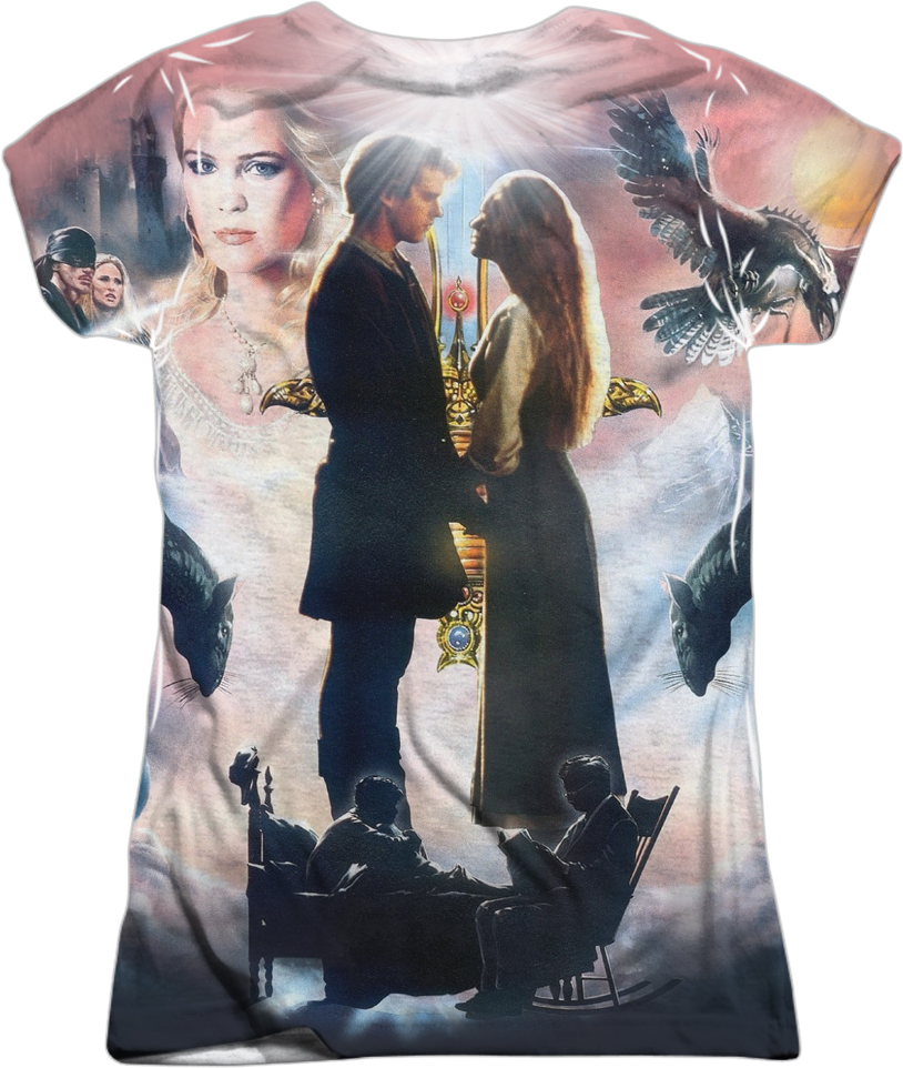 Ladies Fairy Tale Collage Princess Bride Shirt