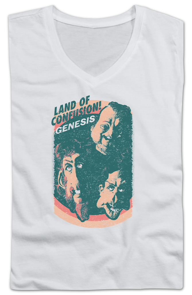 Ladies Land Of Confusion Genesis V-Neck T-Shirt