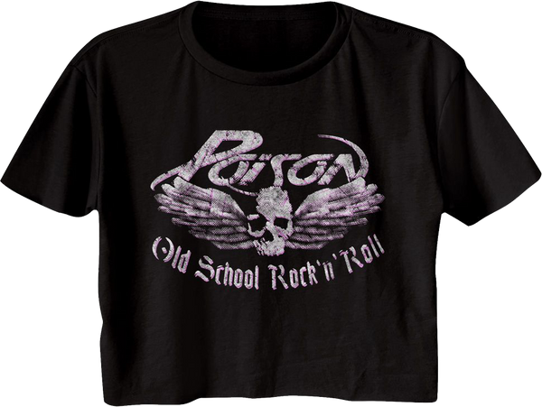 Ladies Old School Rock n Roll Poison Crop Top