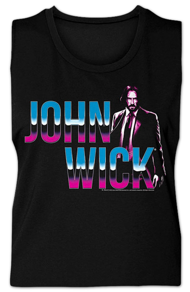Ladies Retro John Wick Muscle Tank Top