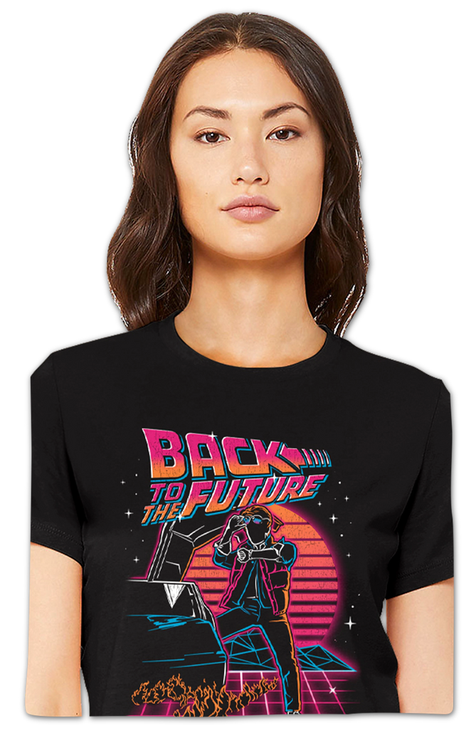 Womens Retro Neon Back To The Future Shirt