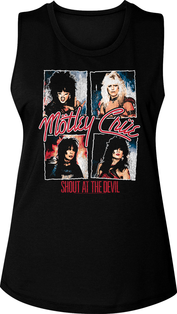 Ladies Shout At The Devil Motley Crue Muscle Tank Top