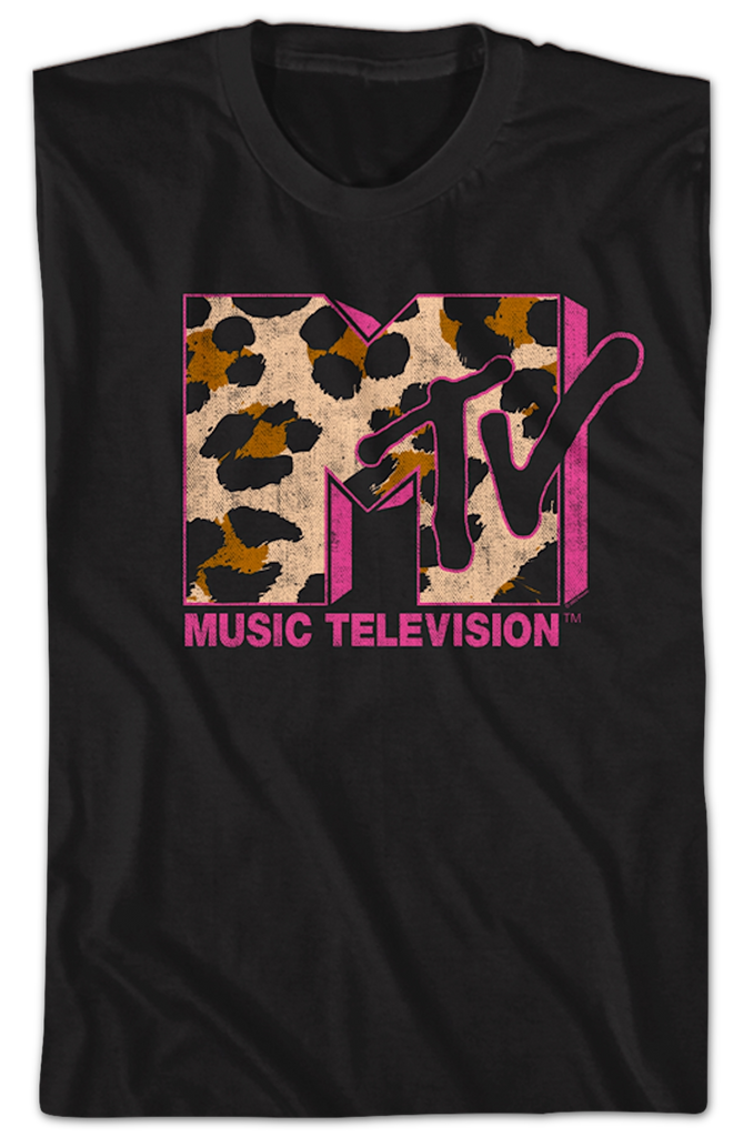 Leopard Print Logo MTV Shirt